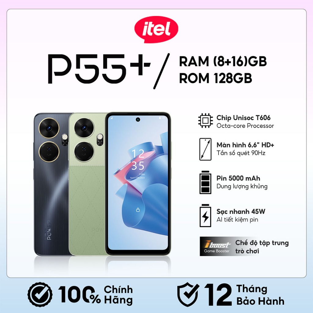 Điện Thoại Thông Minh Itel P55+ 8GB/256GB | 5000 mAH | Sạc Nhanh 45W ...
