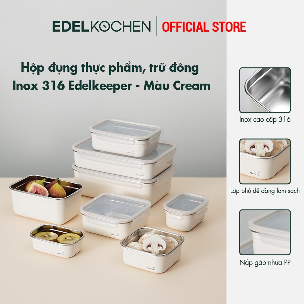 Hộp đựng thực phẩm, trữ đông Inox 316 Edelkochen Edelkeeper Collection ...