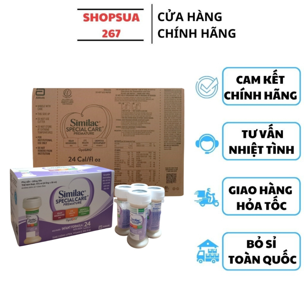 Thùng 48 Ống Sữa Nước Similac Special Care Premature 24 Cal/fl oz - Ống ...