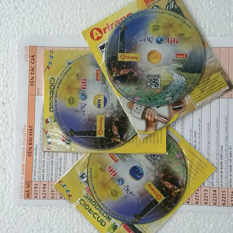Sách danh mục bài hát và Đĩa Karaoke Arirang mới nhất Vol 66 Từ SERIAL ...