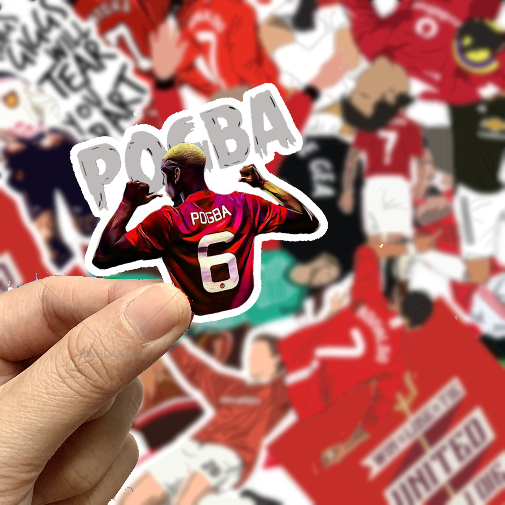 Bộ 40 hình dán sticker MANCHESTER UNITED, hình dán laptop, hình dán pvc ...