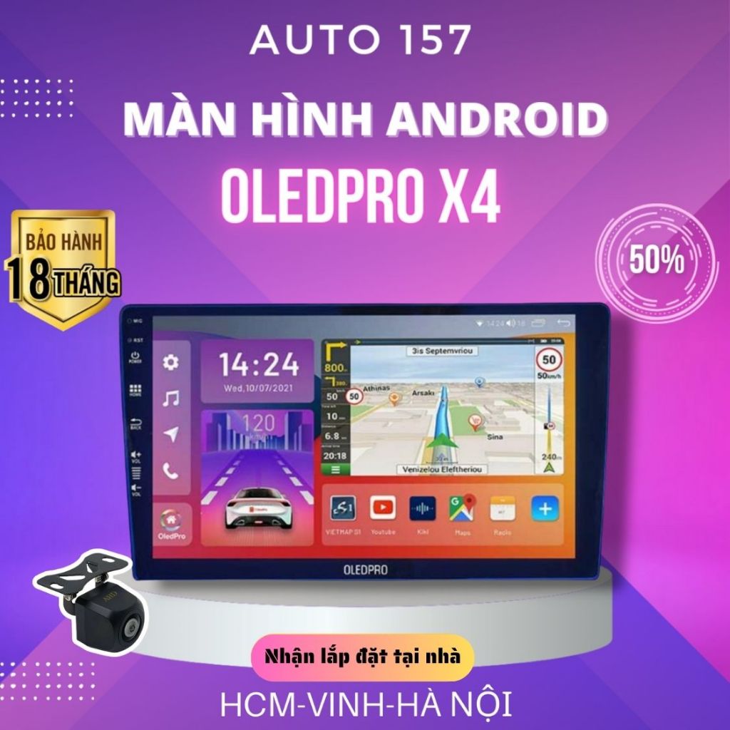 Màn Hình DVD Android Ô Tô OLEDPRO X4 Ram 4gb/32gb chíp 7862 8 nhân - Bh ...