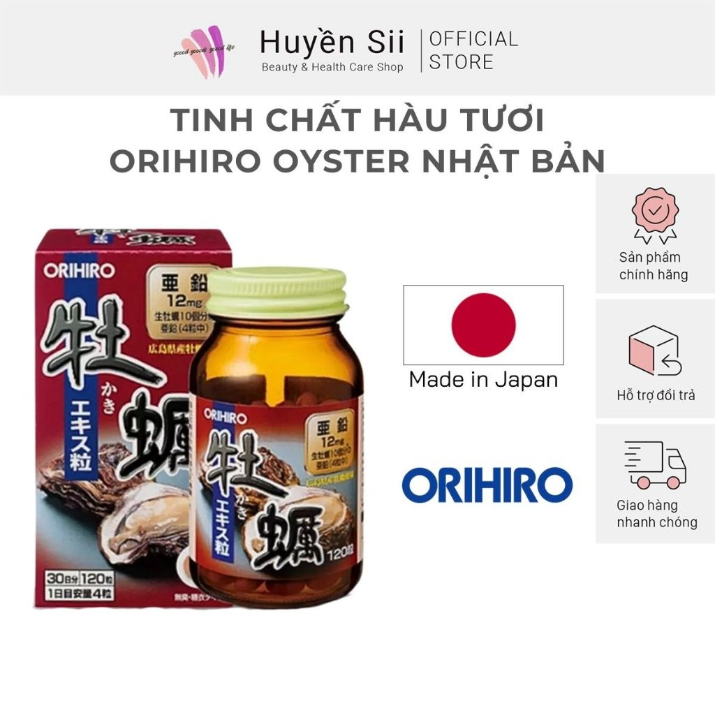{CÓ CHE TÊN} Viên uống tinh chất hàu tươi tăng cường sinh lý Orihiro 120 viên | Shopee Việt Nam