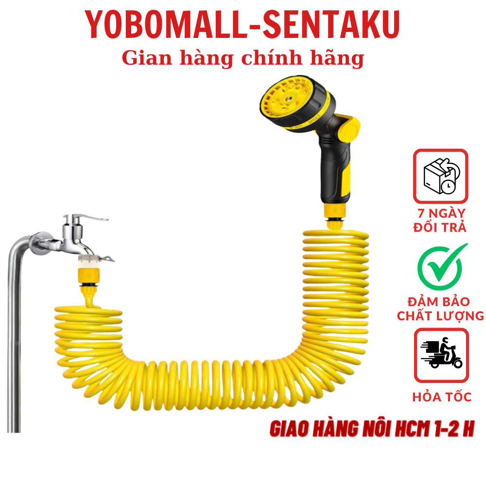 Bộ Vòi Tưới Cây Sentaku 10 Chức Năng Dây Co Dãn Rút Gọn 10M-15M,Đầy Đủ ...