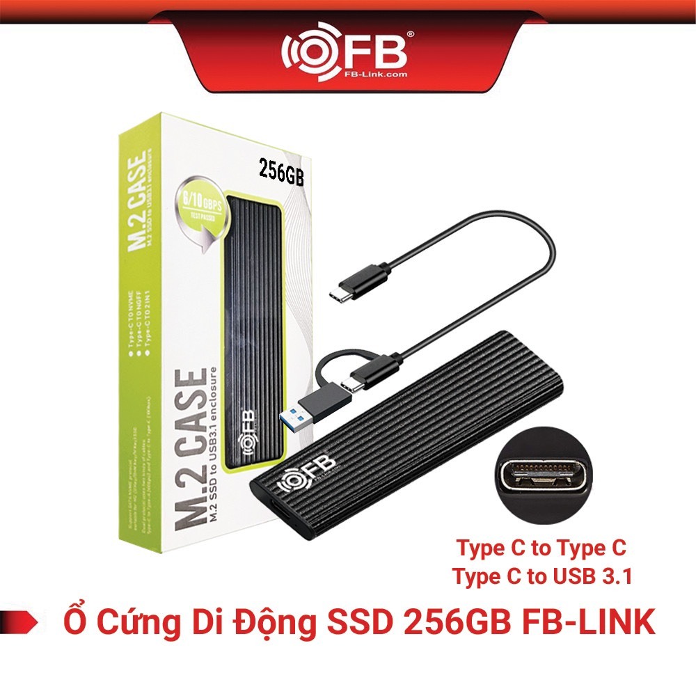 SSD DI ĐỘNG M.2 Nvme 256GB FB – Link USB 3.1 TYPE C | Shopee Việt Nam