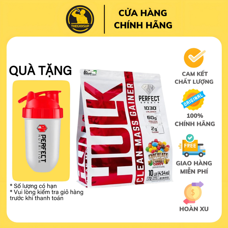Sữa Tăng Cân HULK Clean Mass Gainer PERFECT Sports - 4,5KG | Shopee ...