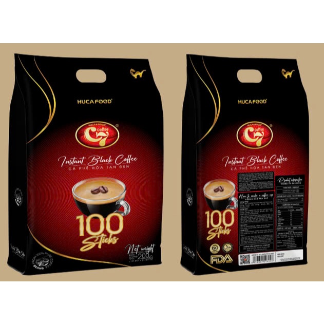 Hòa tan Đen - C7 Coffee - Túi 100 que * 2g (200g) | Shopee Việt Nam