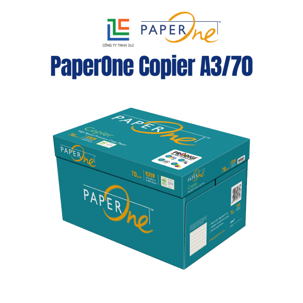 Thùng 5 ream giấy in A3, giấy photo ĐL 70gsm, 2500 tờ PAPERONE Copier - 2LC VIETNAM | Shopee ...