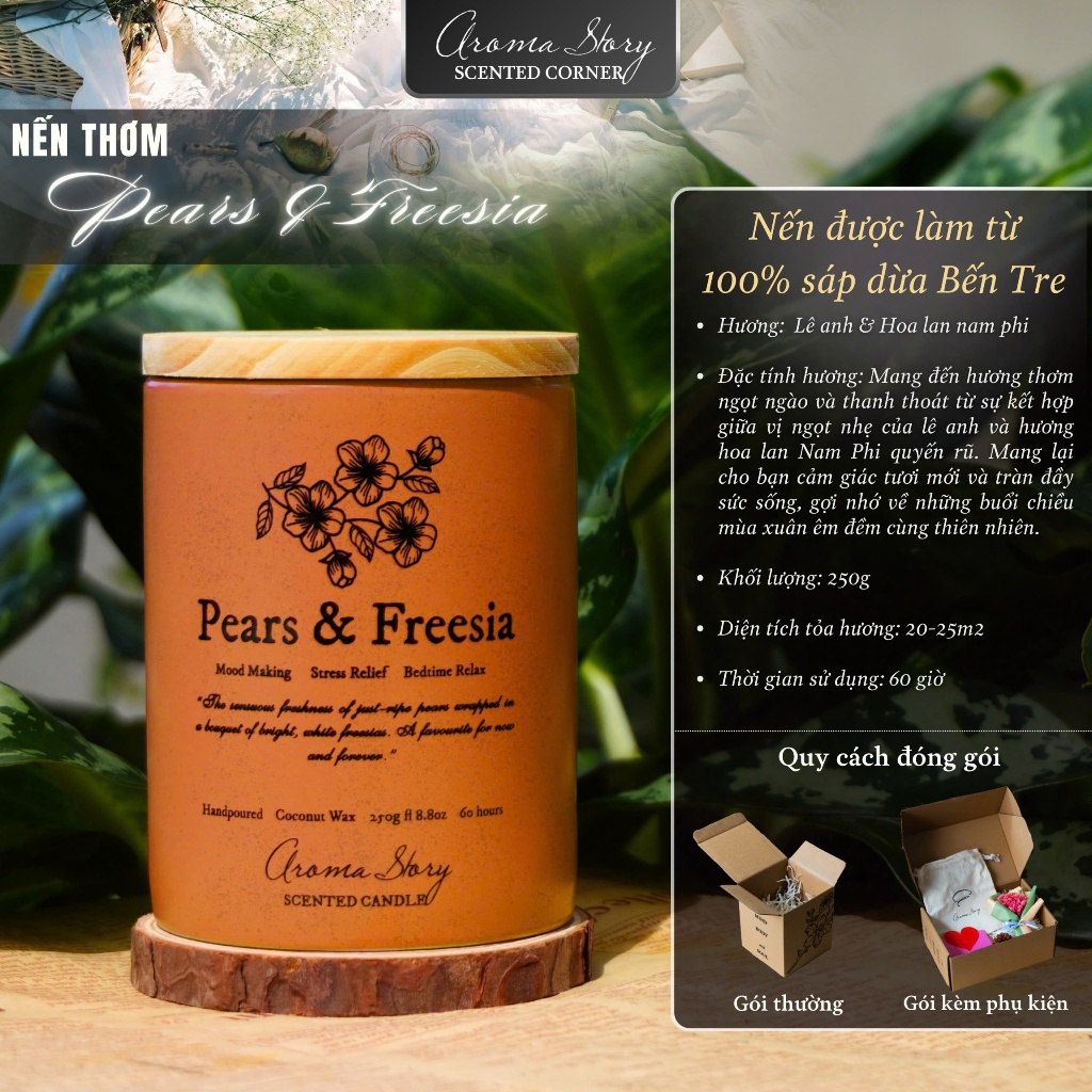 Nến Thơm Pear & Freesia Aroma Story - BST Nến Thơm Cốc Gốm Sứ Bát Tràng ...