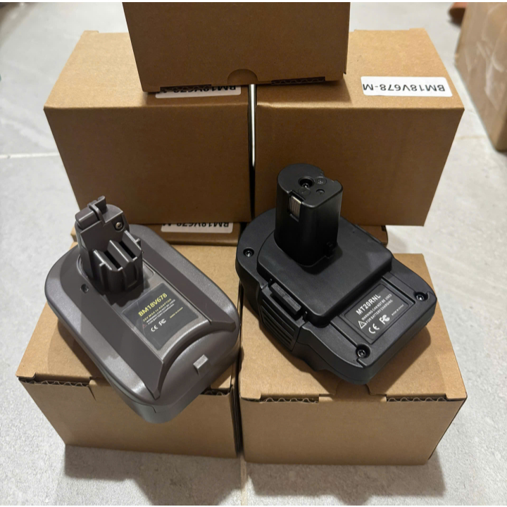 Đế chuyển chân pin makita M21 phổ thông qua chân pin Dyson V6,7,8 và ...