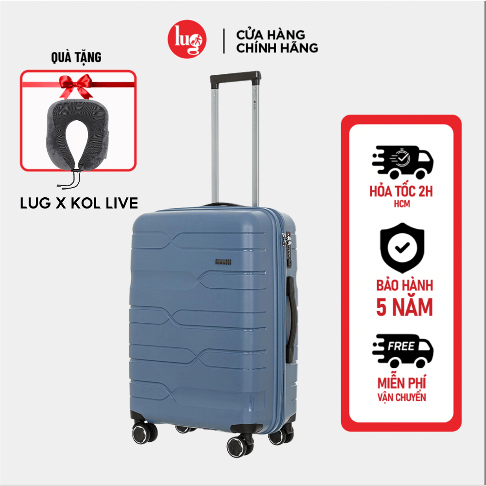 [LUG X KOL LIVE] Vali Du Lịch LUG Lusetti LS802 Size20/24 Nhựa PP Chống ...