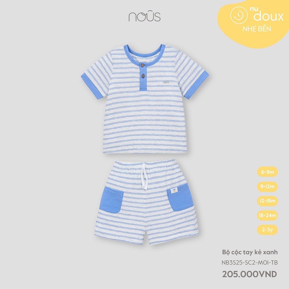 Nous Baby Bộ quần áo cộc tay nhiều màu sắc cho bé trai bé gái thoáng ...