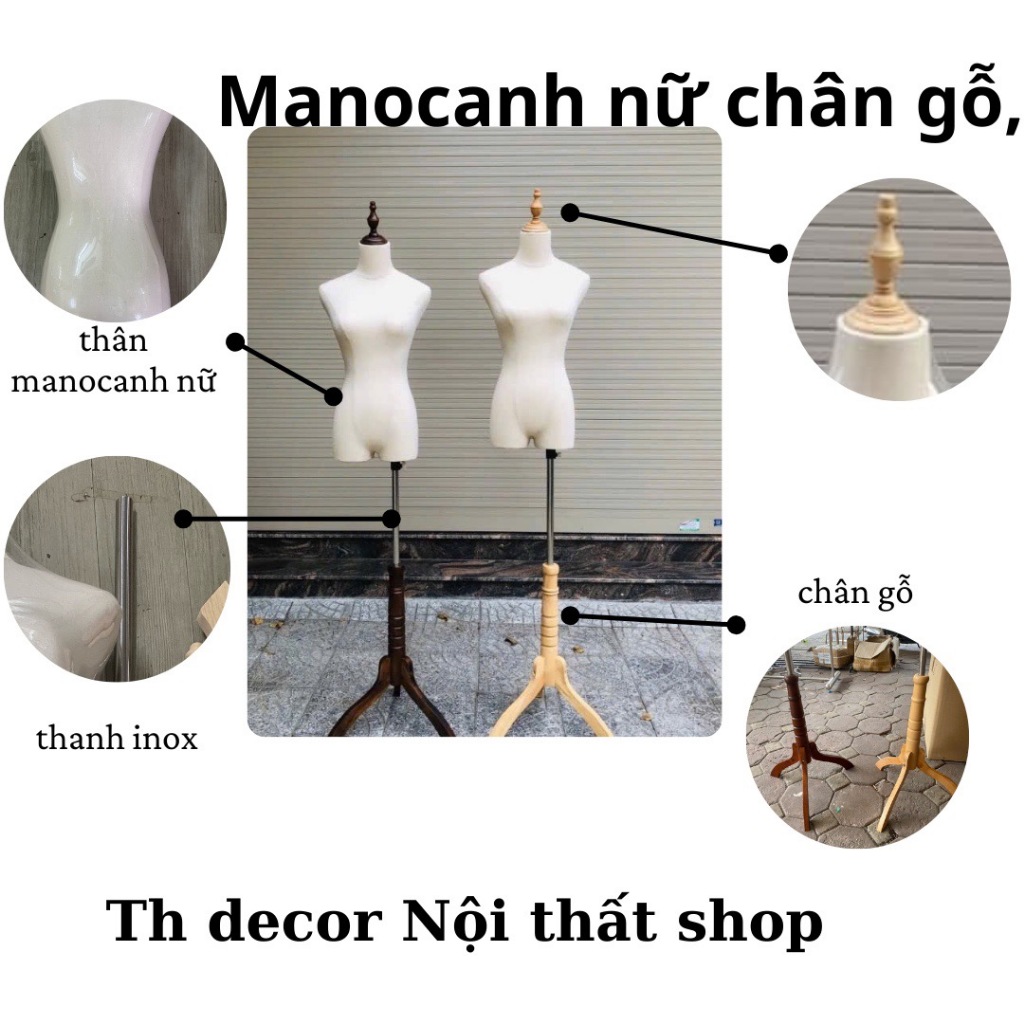 Manocanh chân gỗ, chóp gỗ, không tay trưng bày sản phẩm | Shopee Việt Nam