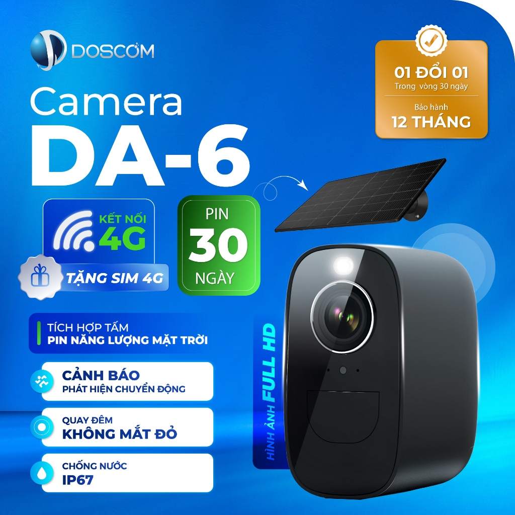 Camera Mini 4G Doscom DA6 Sử Dụng Pin Năng Lượng Mặt Trời - Giám Sát An ...