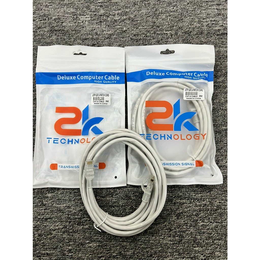 Dây cáp mạng Cat6 UTP đúc sẵn 2 đầu RJ45 Cat6 - 5m, 3m, 1.5m, 1m | Shopee Việt Nam