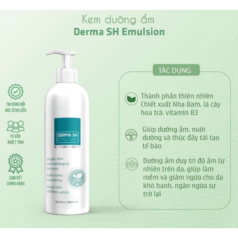 [HÀNG CÔNG TY] Nhũ tương Derma SH Emulsion nuôi dưỡng, dưỡng ẩm, phục ...