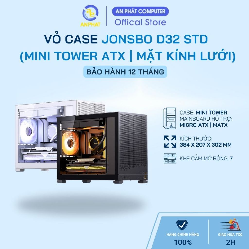 Vỏ Case Máy Tính Jonsbo D32 / D32 PRO Mini Tower M-ATX Mặt Kính Mặt ...