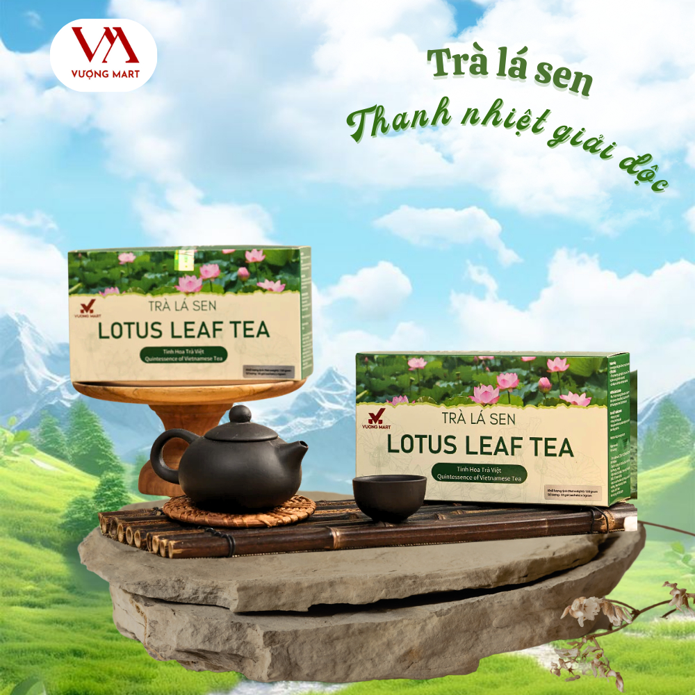 Trà lá sen 150 Gram ( 30 túi lọc x5g) (hỗ trợ detox giữ dáng, ngủ ngon ...