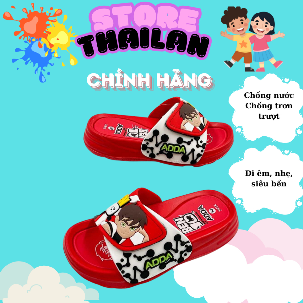 Dép Thái Lan bé trai quai ngang siêu nhân Ben 10 Thái Lan Adda 31R5K ...