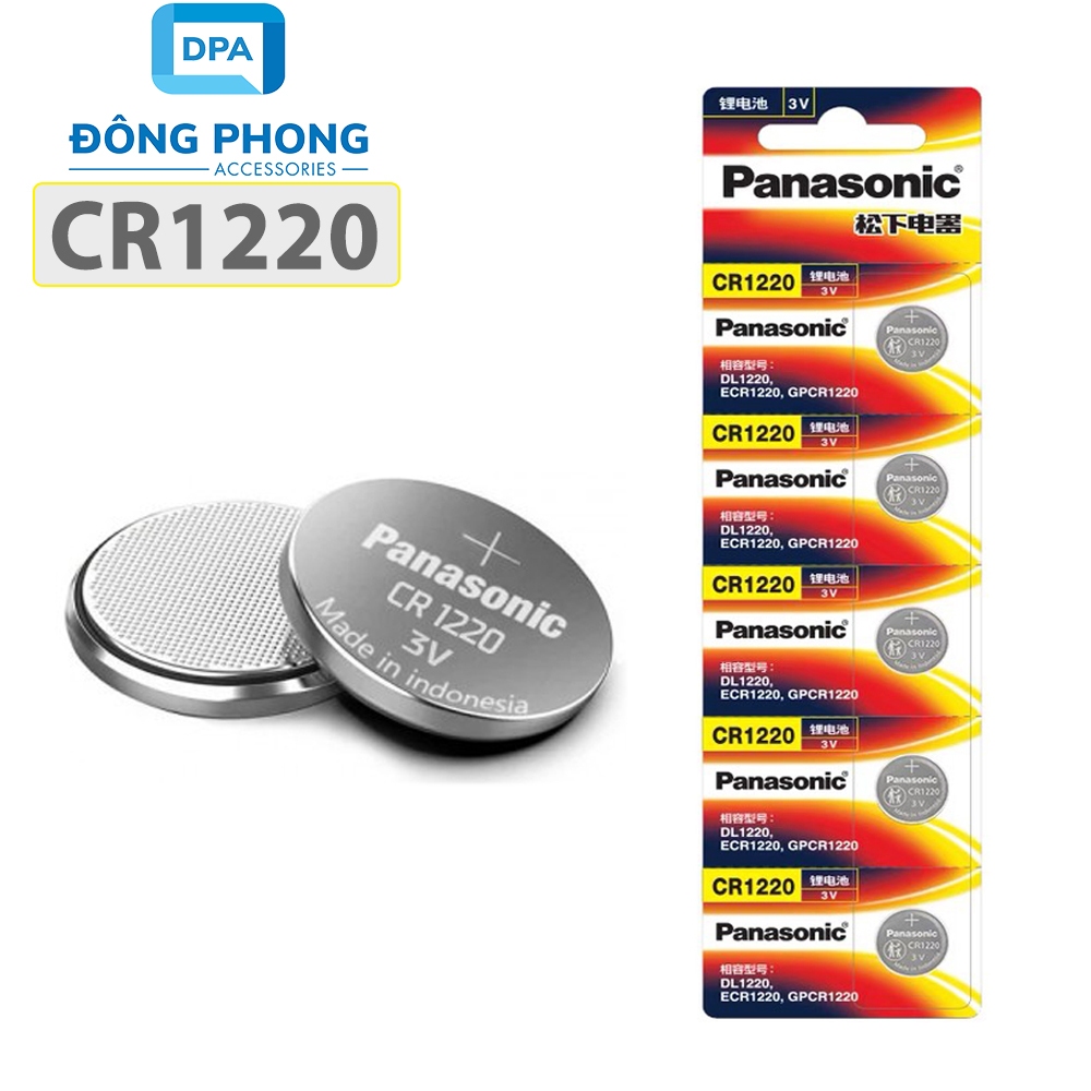 Vỉ 5 Viên Pin Cmos Panasonic CR1220 Lithium 3V Chính Hãng | Shopee Việt Nam