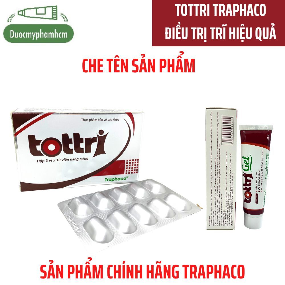 TOTTRI - VIÊN UỐNG HỖ TRỢ CHO NGƯỜI BỆNH TRĨ - HỘP 30 VIÊN VÀ KEM BÔI ...