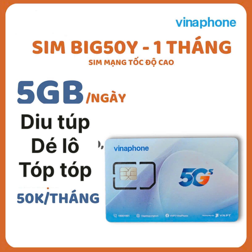SIM 4G VINA D159V KM 180GB BIG50Y SODA125 VD89P KM 120GB/THÁNG GỌI NỘI ...