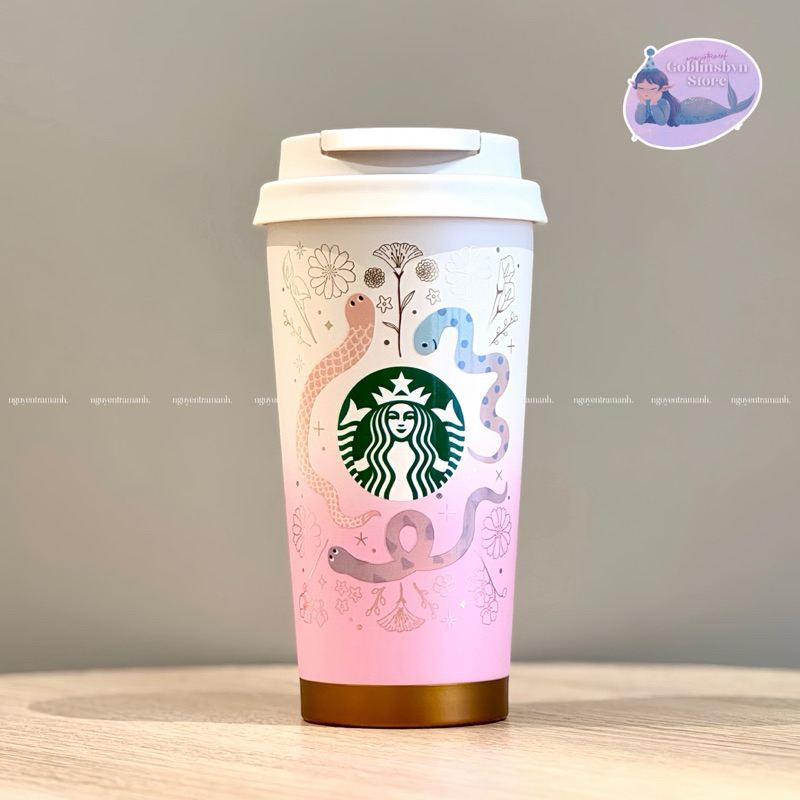 [Goblin & Mermaid] STARBUCKS LY GIỮ NHIỆT YEAR OF THE FLOWER SNAKE ELMA ...