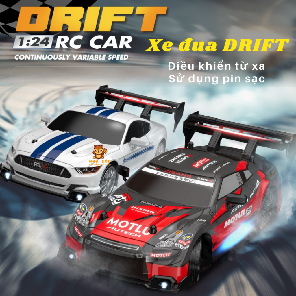 Siêu xe DRIFT điều khiển từ xa, có LED, Drift siêu mượt sử dụng pin sạc | Shopee Việt Nam