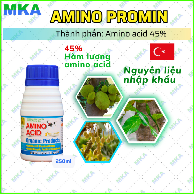 Amino promin 45 MKA cung cấp amino acid phục hồi cây suy yếu dưỡng hoa trái - 250ml | Shopee ...