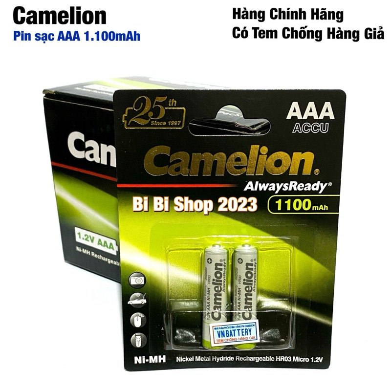 Pin Sạc AAA Camelion 1100 mAh Phiên Bản Đặc Biệt Hàng Chính Hãng Vỉ 2 ...