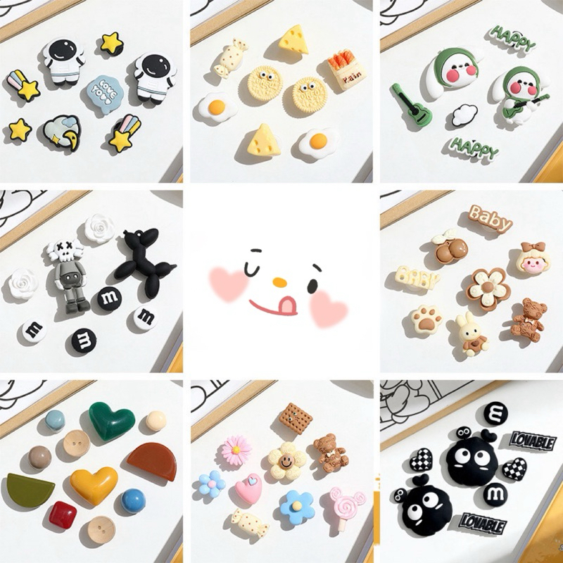 Bộ DIY Sticker, Charm Nổi Nhiều Chủ Đề Gắn Đính Dép Cross Trang Trí Dễ ...