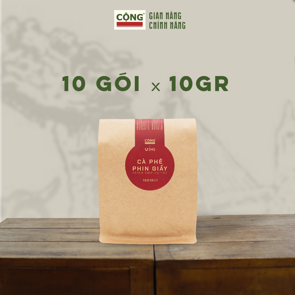 Cà phê phin giấy Cộng Cà Phê 10 gói x 8 gr | Shopee Việt Nam