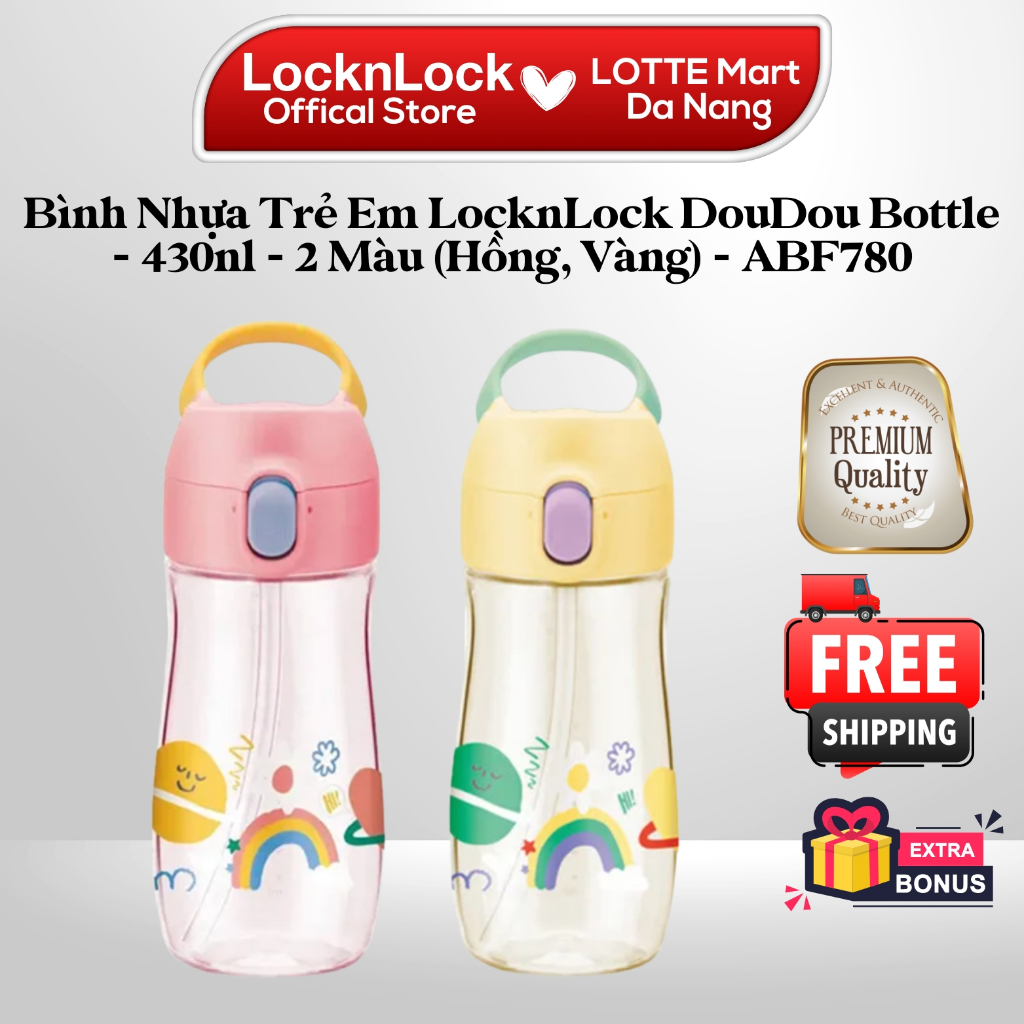 Bình Nước Nhựa Trẻ Em LocknLock DouDou Bottle- 430ml - ABF780 ABF793YEL ...