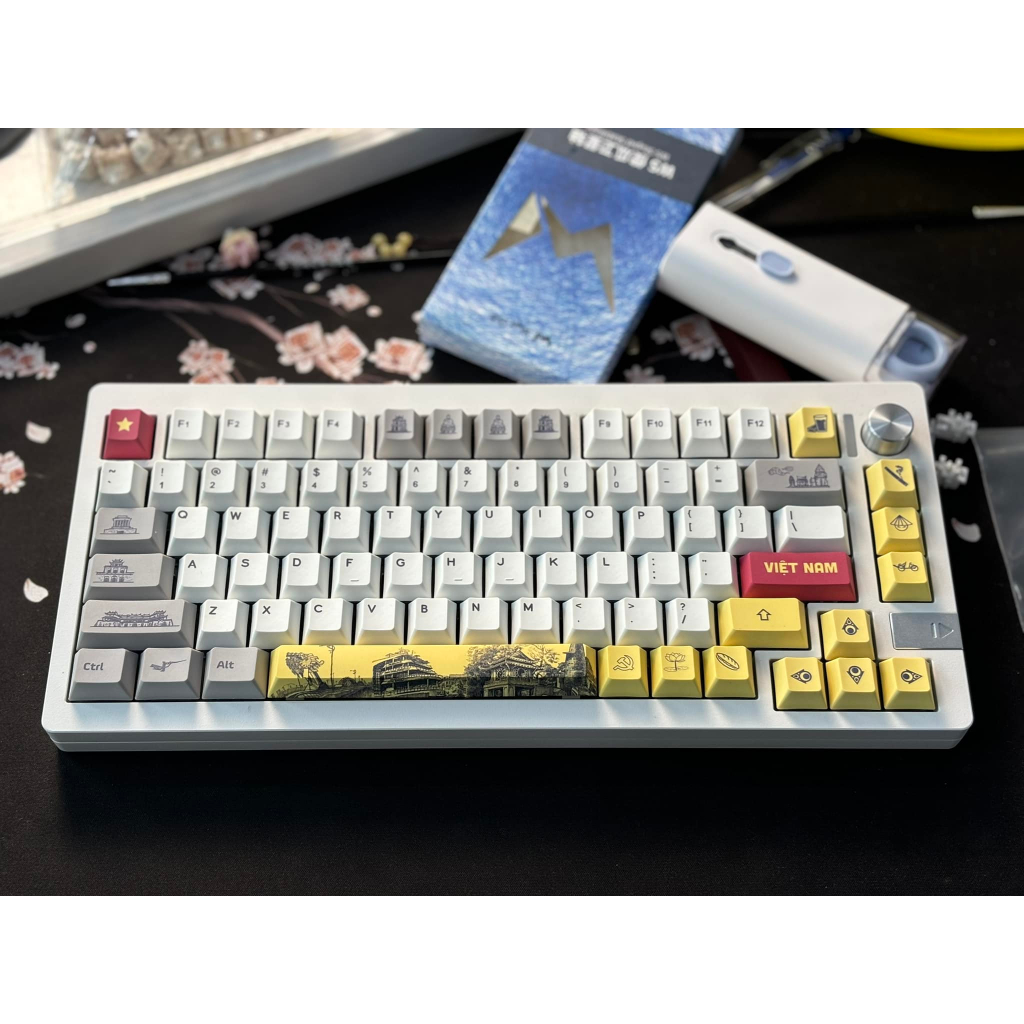 Bàn phím cơ Custom từ kit LMK81 Nhôm nguyên khối 3 MODE Led Rgb Mạch ...