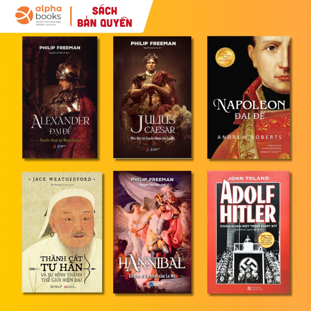 Lẻ Sách Các Vị Tướng: Julius Caesar + Alexander Đại Đế + Hannibal ...