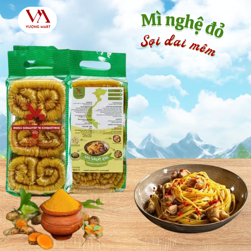 Mỳ Nghệ Đỏ Vượng Food đặc sản Bắc Giang - Việt Nam 600g- 1kg . | Shopee Việt Nam