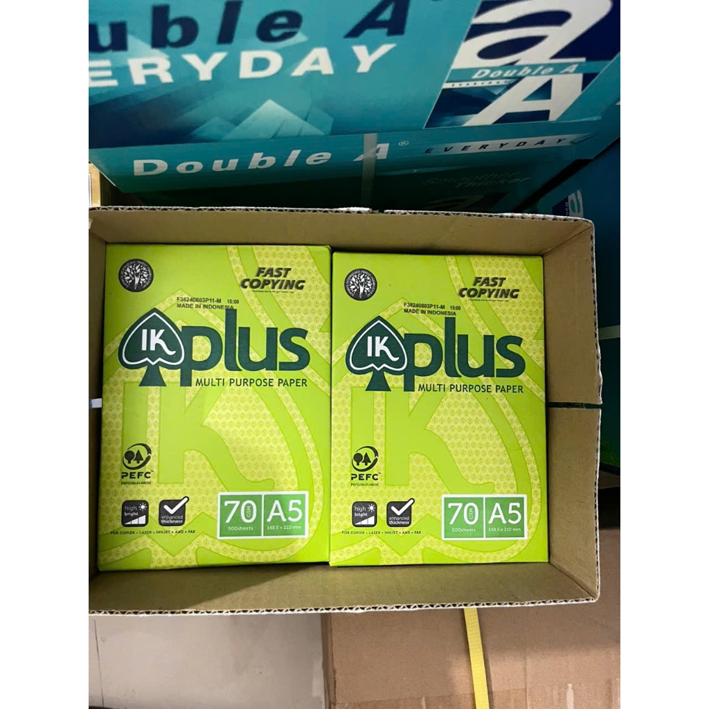 Giấy IK plus A5 70gsm, Giấy in A5 Ik Plus ĐL 70 - 500 tờ/ram kích thước ...