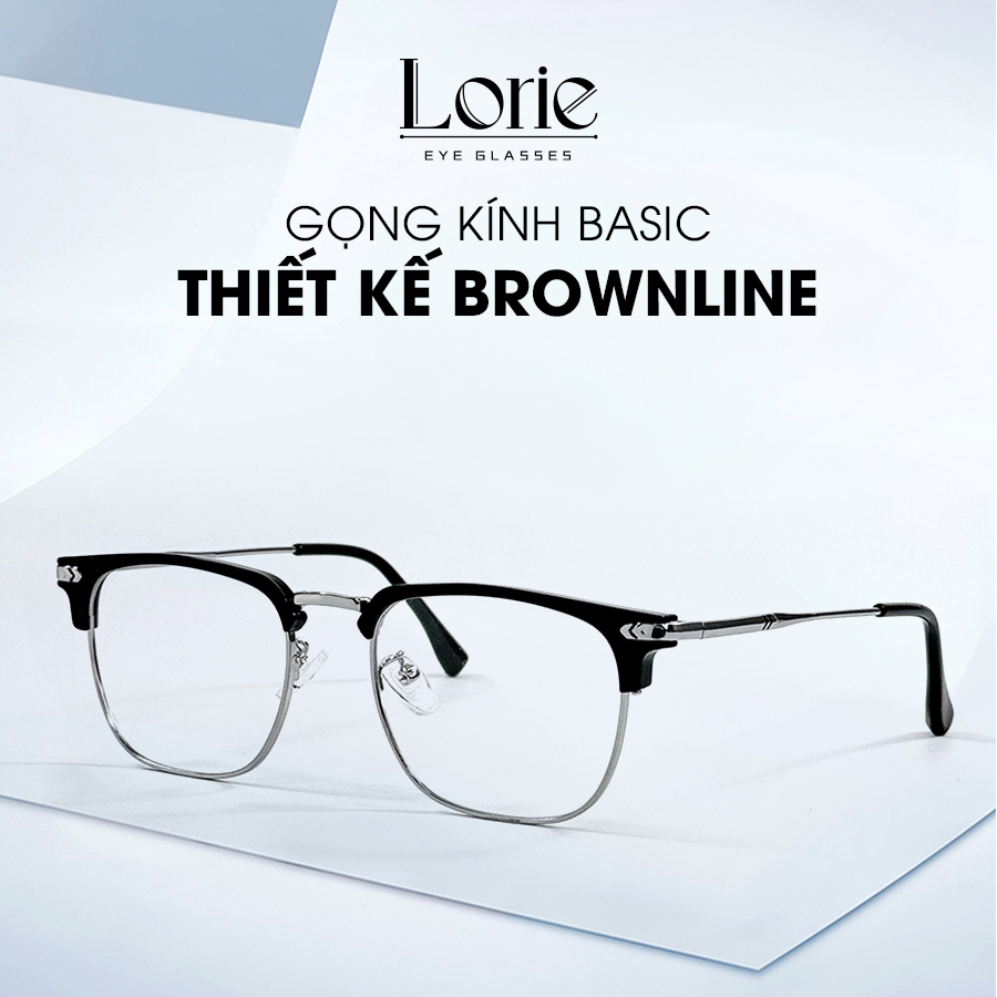 Gọng kính nam nữ LORIE, Kính Mắt chống ánh sáng xanh bảo vệ mắt, phong ...