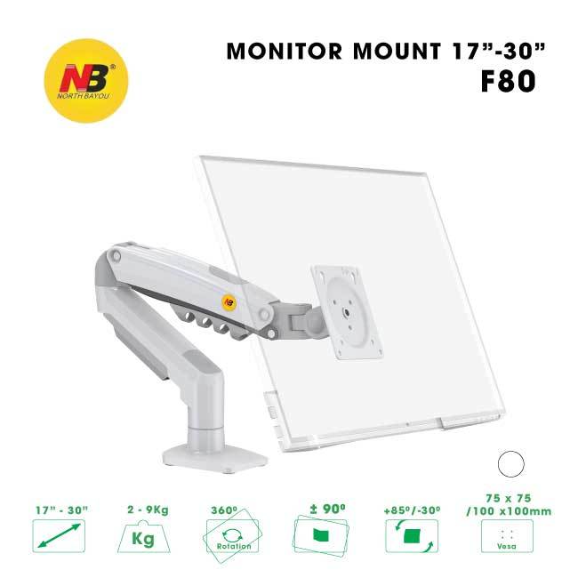 Giá Treo / ARM màn hình NB-F80 Màu Trắng (Hàng Chính Hãng) | Shopee ...