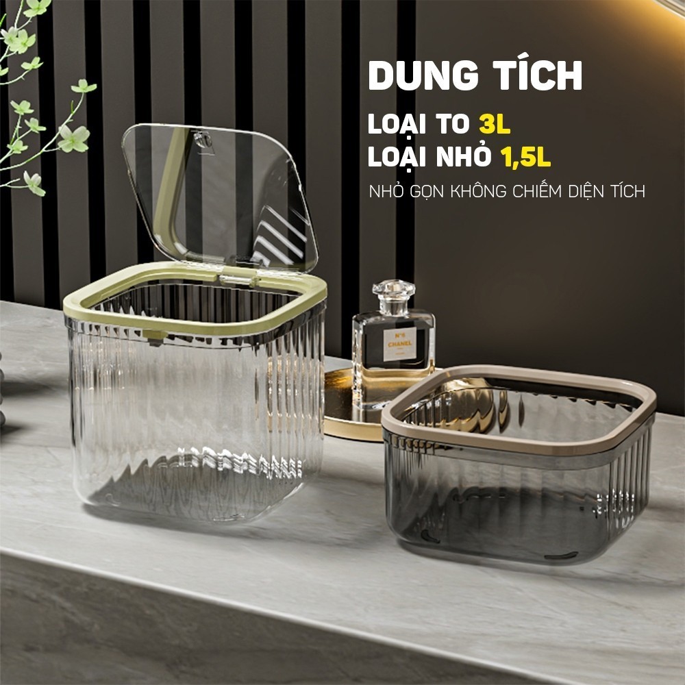 Thùng Rác Decor Để Bàn Văn Phòng, Thùng Đựng Phụ Kiện, Trang Sức Trong ...