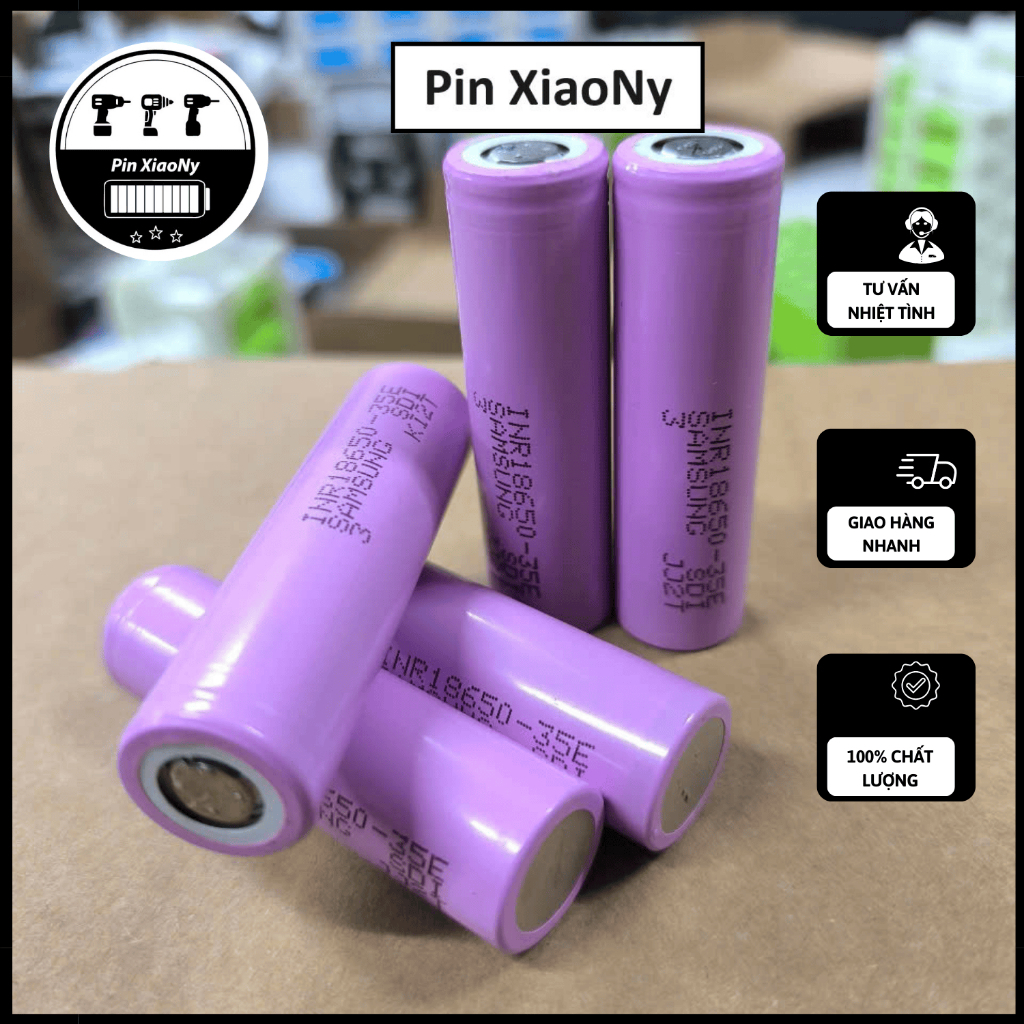 Pin 18650 3500mah Samsung INR - 35E hàng tháo khối | Shopee Việt Nam