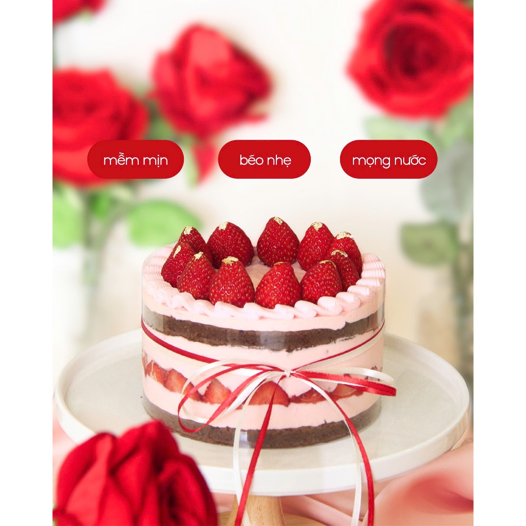 Valentine Scarlet Kiss - Strawberry Choco Cake (10cm-14cm) | Shopee ...