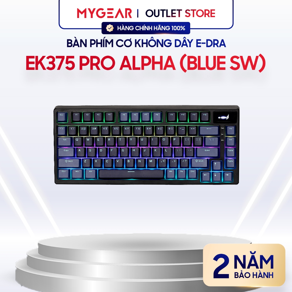 Bàn Phím Cơ Gaming Không Dây E-DRA EK375 Pro Alpha/ Beta 3 Mode - New ...