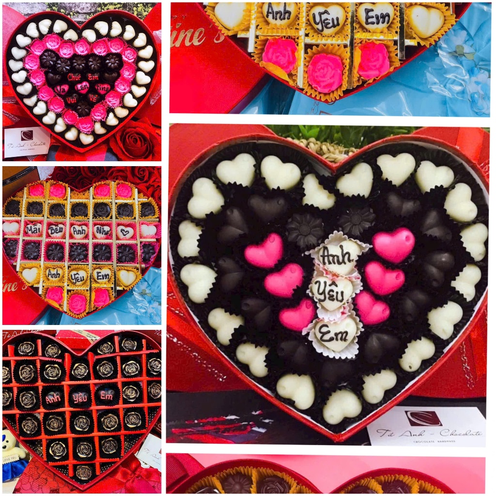 (Hỏa Tốc) Hộp Socola Valentine Viên Dạng Cứng Decor Siêu Đẹp Mẫu Mã Độc ...