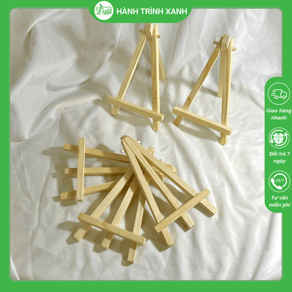 Giá vẽ tranh mini gỗ thông để bàn, kệ vẽ tranh, tô tranh số hóa, đựng ...