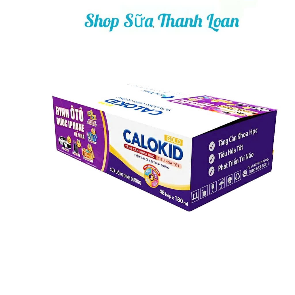 (HSD T11-2025) Thùng 48 Hộp Sữa Pha Sẵn Vitadairy CALOKID GOLD 180ml ...