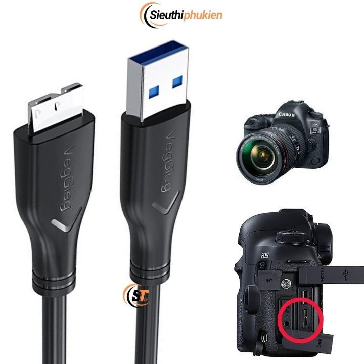 Dây kết nối máy tính với Máy ảnh Canon EOS 5DS 1DX2, 5DS, 5DsR, 5D4 ...