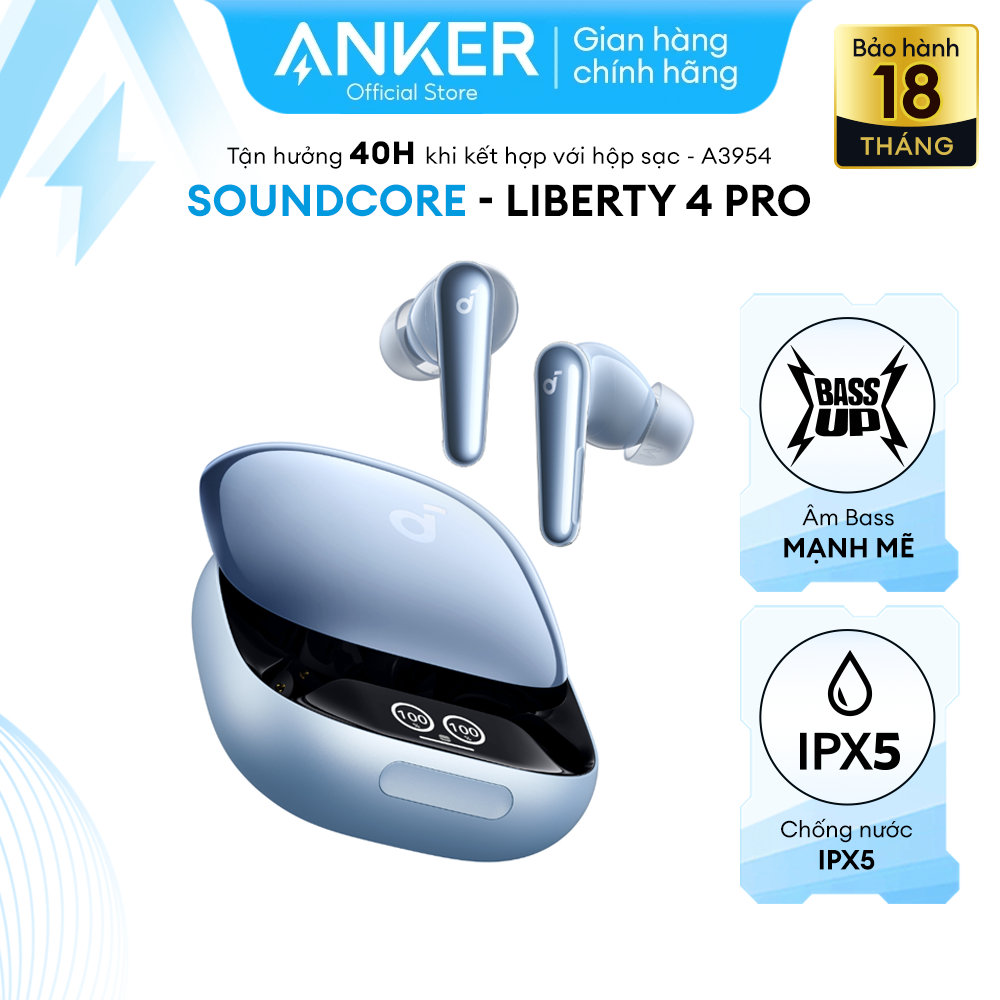 Tai nghe bluetooth TWS Soundcore Liberty 4 Pro | Chống ồn ANC 3.0 | Màn ...