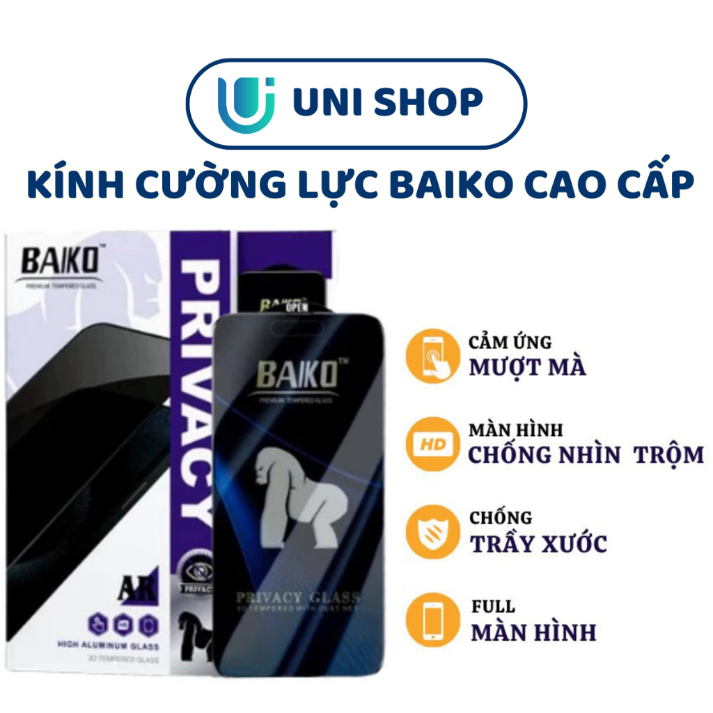 Kính Cường Lực Baiko, Tấm Bảo Vệ Màn Hình Baiko Full Màn Xịn Không Bám ...