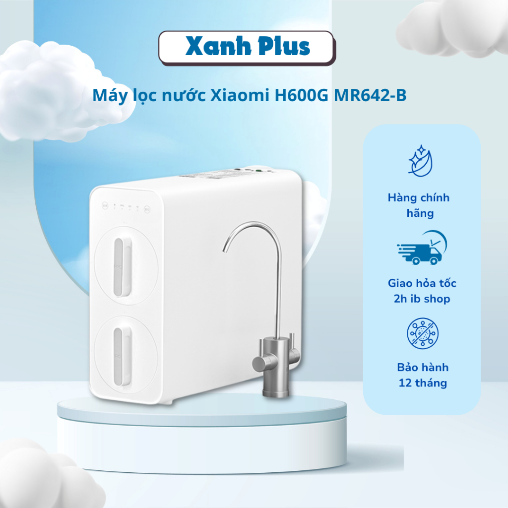 Máy lọc nước Xiaomi H600G MR642-B, Thông lượng lớn, ít nước thải, Kết nối và theo dõi máy trên ...